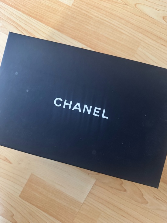 CHANEL | Accessories | Chanel Black Box With White Chanel Logo Sleek ...